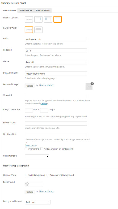 Music Documentation • Themify